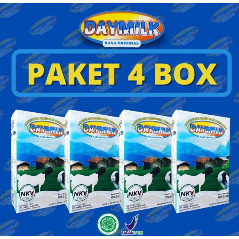 Jual DAYMILK Paket 4 Box Susu Kambing Etawa Bubuk | Shopee Indonesia
