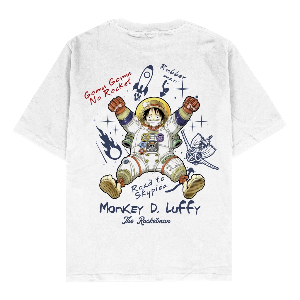 Jual One Piece Luffy Rocketman | Kaos Anime | Kaos One Piece | Baju ...