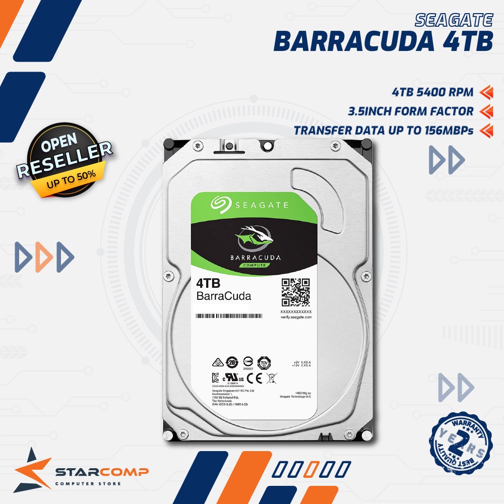 Jual Seagate Barracuda 4TB HDD PC 3.5 Inch ORIGINAL GARANSI 2 TAHUN ...