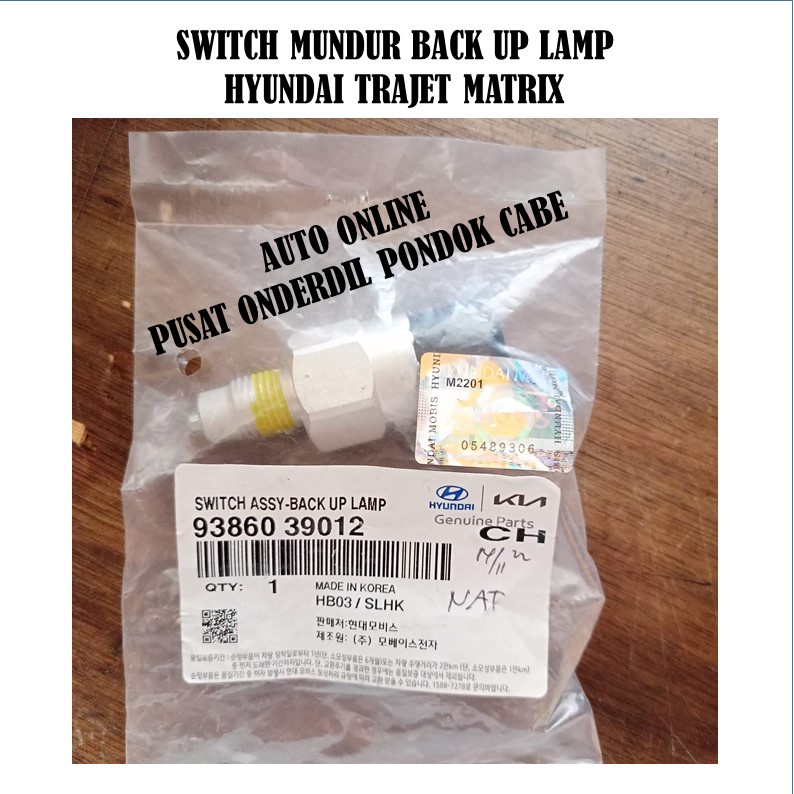 Jual Switch Mundur Switch back Up Lamp Hyundai Trajet Matrix Asli ...