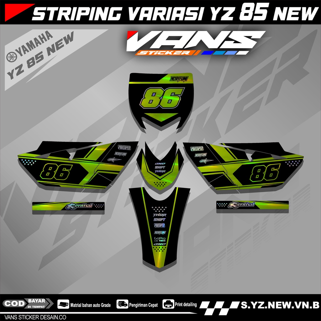 Jual Stikert Striping yz 85 new - Lis sticker variasi motor yz 85 new ...