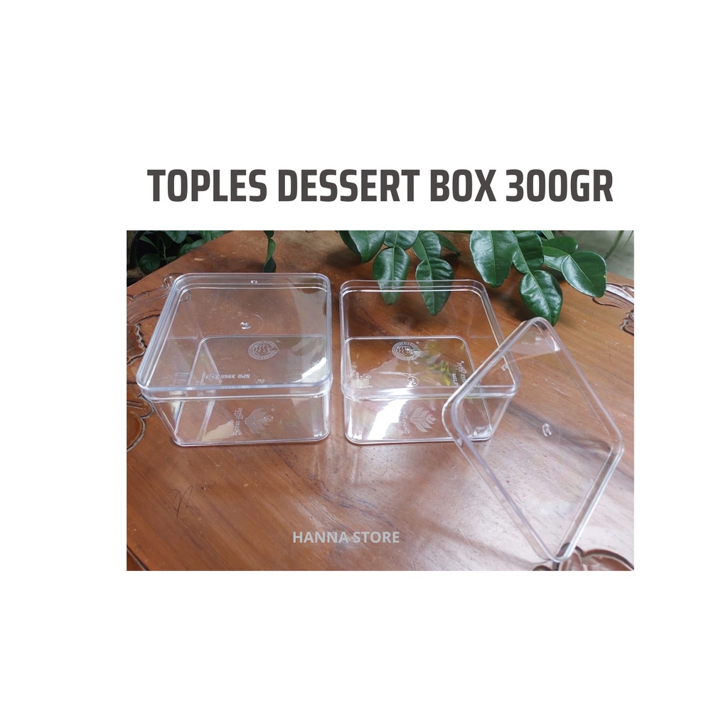 Jual Toples dessert box kotak 300gr / toples kotak 10 x 10 x 6 cm isi ...