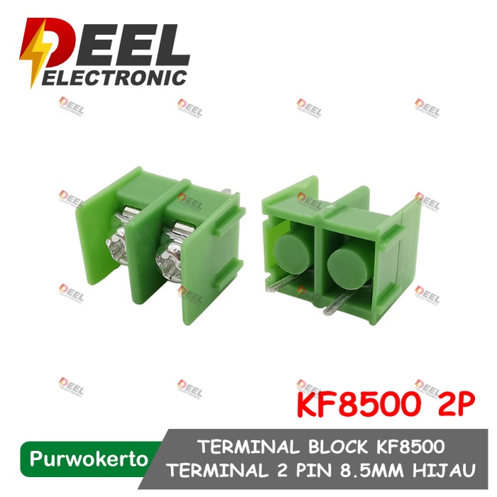 Jual PCB TERMINAL BLOCK KF8500 2PIN HIJAU CONNECTOR PCB SCREW 8.5MM 2P ...