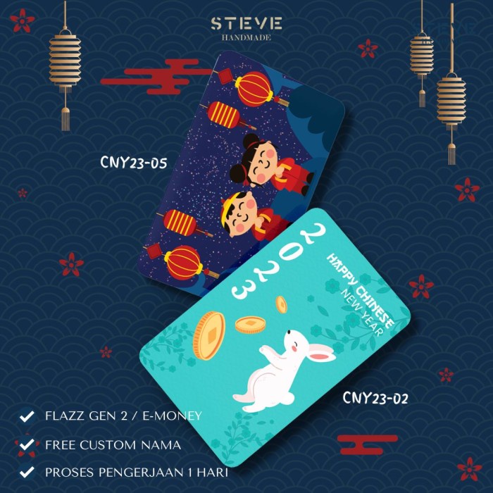 Jual Flazz Gen 2 BCA Emoney Mandiri CNY 2023 Imlek Edition Custom Nama | Shopee Indonesia