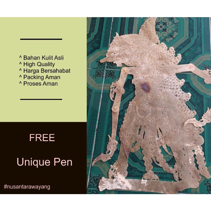 Jual Wayang Kulit Kerbau Dursasana Putihan | Shopee Indonesia