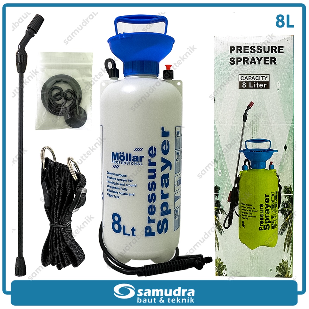 Jual MOLLAR Botol Spray 8 Liter Alat Semprot Disinfektan Pressure ...