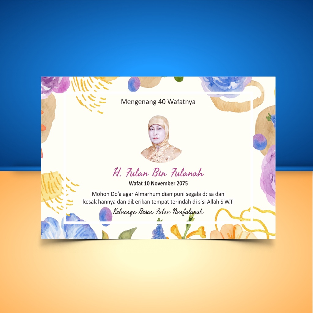 Jual Stiker Sticker Label Kartu Ucapan Haul mengenang 40 hari kematian ...
