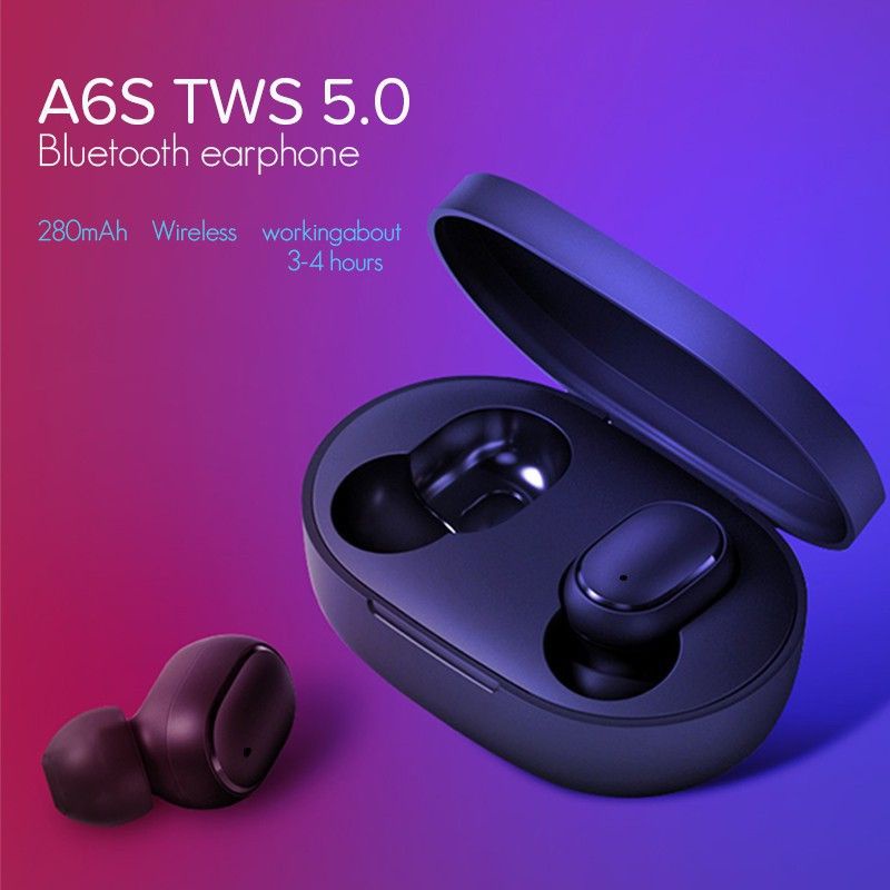 Jual A6S TWS HiFi Bass Headset Bluetooth Wireless Sport Earphone Earbud ...