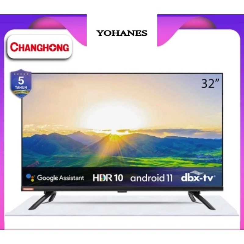 Jual Smart TV Digital Changhong 32 Inch TV HD LED Garansi Resmi Framless Google Certified ...