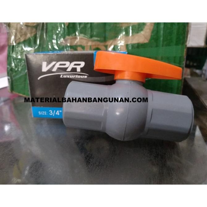 Jual Kran Sambungan Pipa Air 3/4 inch Drat dalam PVC Balvalve Cisal ...