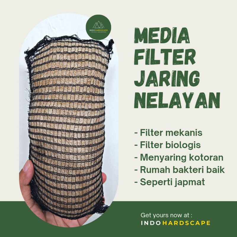 Jual 100GR JARING NELAYAN / JAPMAT LOKAL MEDIA FILTER AQUARIUM | Shopee ...