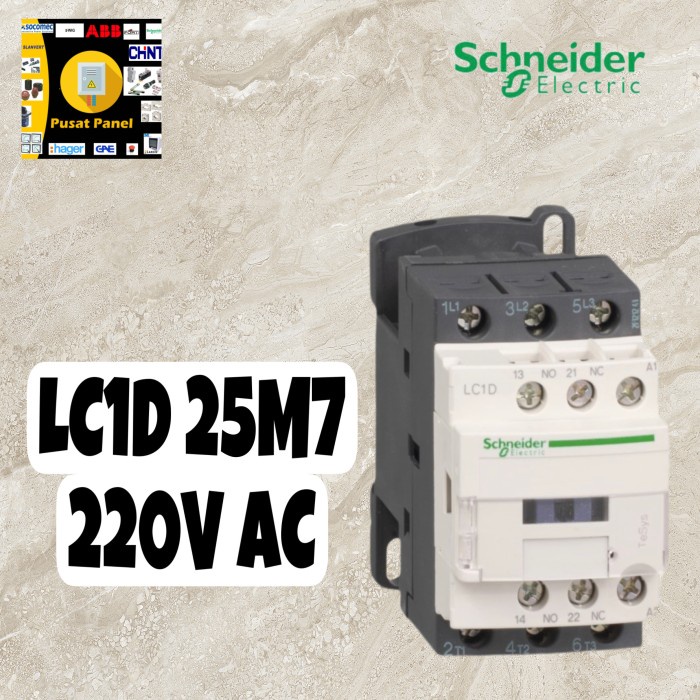 Jual Komponen Listrik Schneider Contactor Kontaktor Lc1D25M7 | Shopee ...