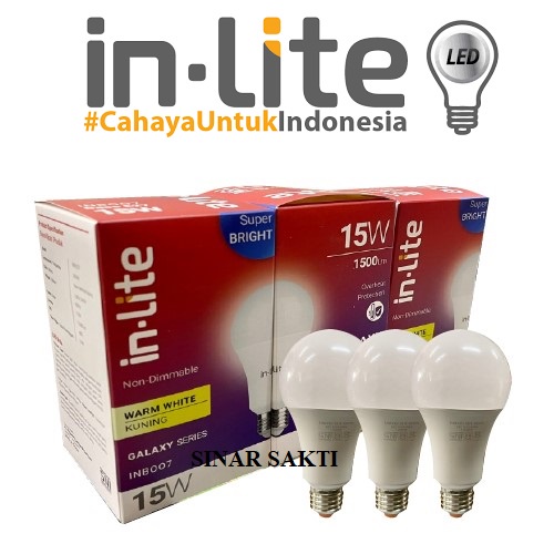 Jual INLITE Lampu Led 9w 12w 15w PAKET HEMAT 3PC INB007 Cool Day Light ...