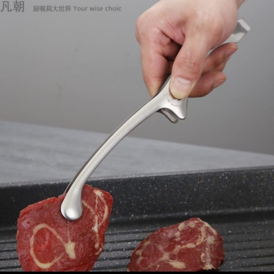 Jual Capitan Daging BBQ Jepitan Makanan Full Stainless Steel Kualitas ...