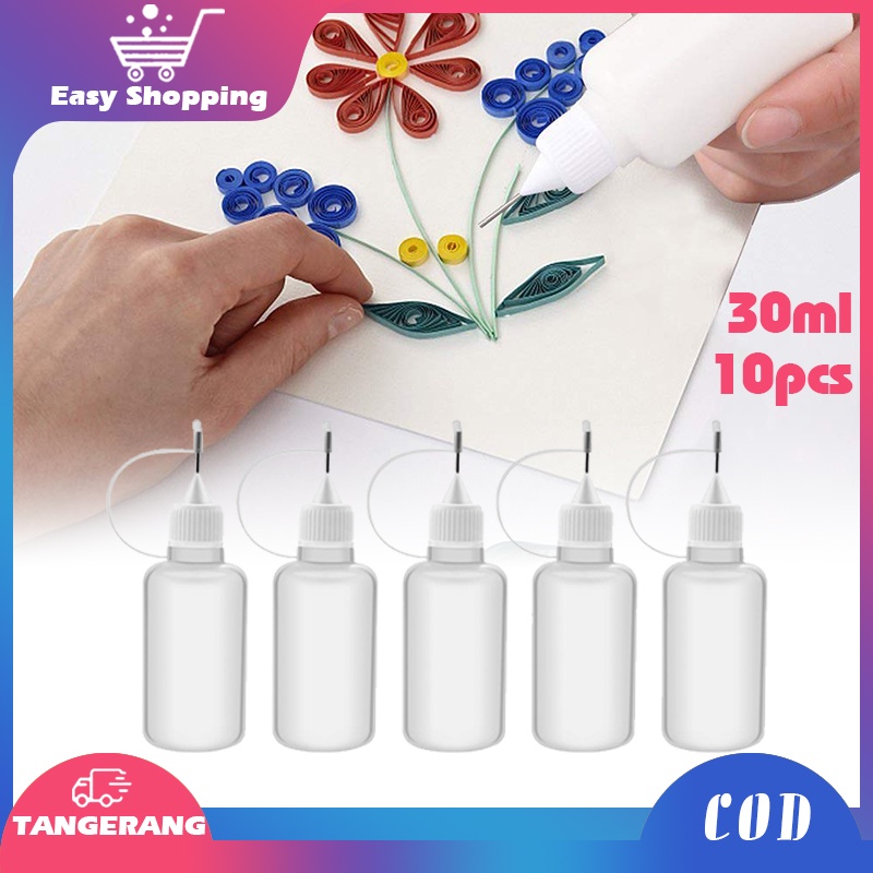 Jual 10pcs Botol Jarum Botol 30ml Botol Aplikator Henna Botol Lem ...