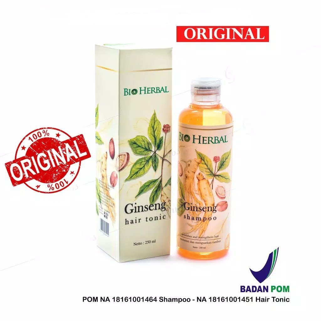 Jual Bio Herbal Hair Tonic Ginseng Dan Shampoo Penumbuh Rambut Botak ...