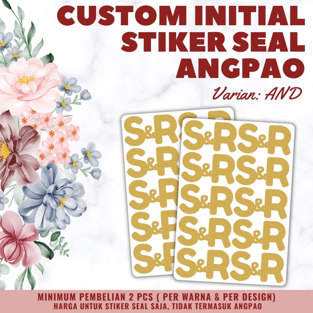 Jual CUSTOM STIKER SEAL ANGPAO AMPLOP STICKER WEDDING NIKAH NIKAHAN ...