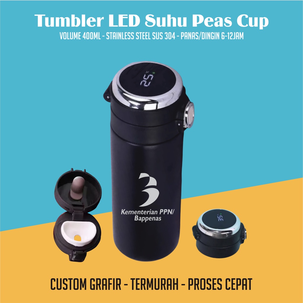 Jual Tumbler Peas Cup, Tumbler Peas Cup LED Suhu, Tumbler Led Suhu ...