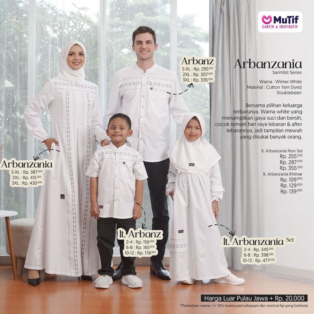 Jual MUTIF | Arbanzania Winter White | Arbanz Winter White | Little ...