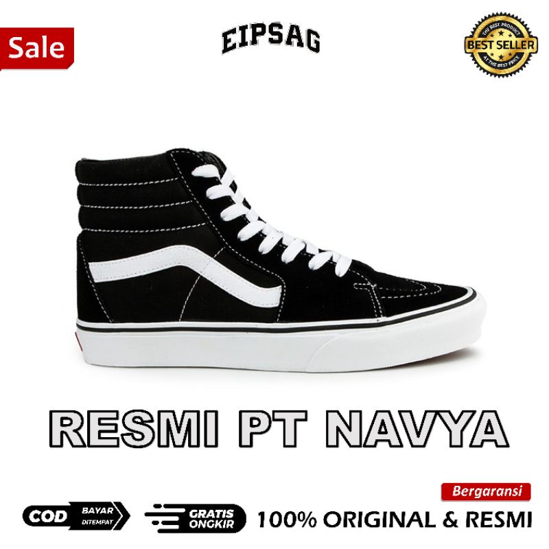 Jual Vans SK8-Hi Black White Classic ORIGINAL RESMI PT NAVYA | Shopee Indonesia