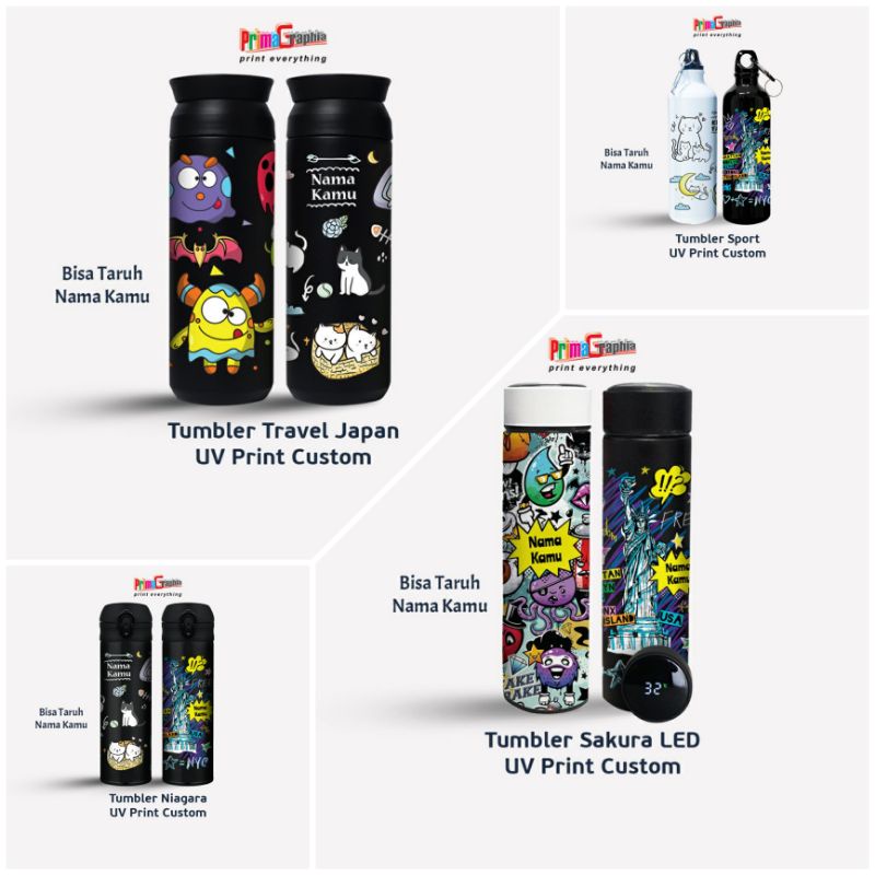 Jual Custom Tumbler /Botol minum / Termos / Print UV Ink | Shopee Indonesia