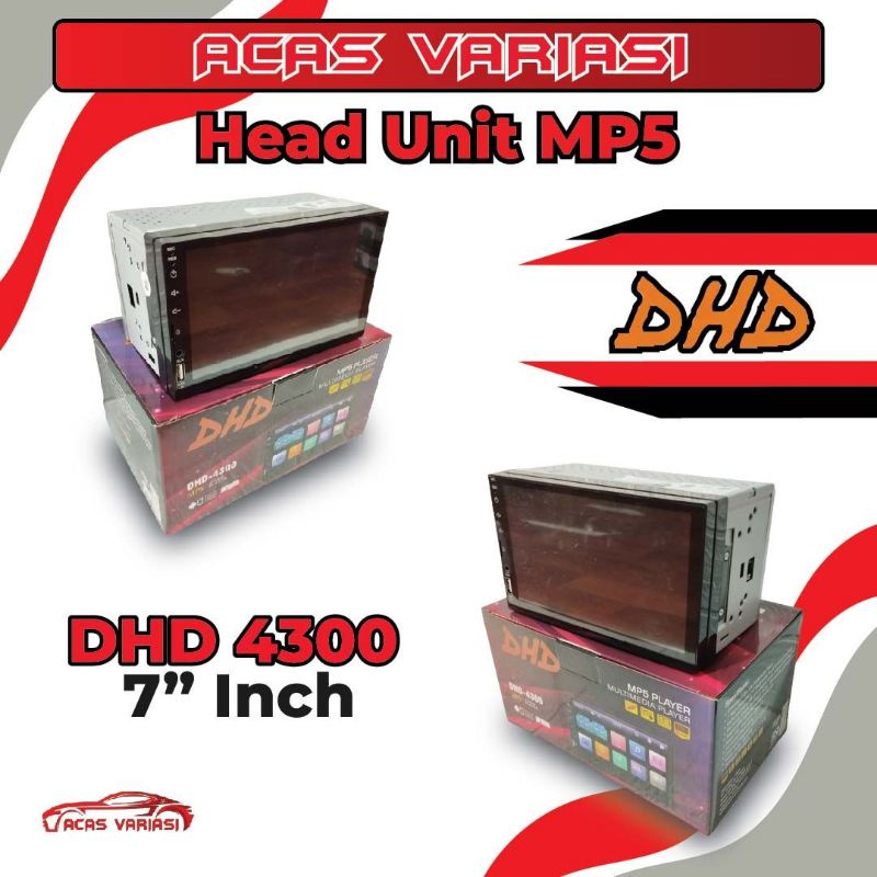 Jual HEAD UNIT/TAPE MOBIL/TAPE LAYAR/DOUBLEDIN DHD 4300 7 INCI | Shopee ...