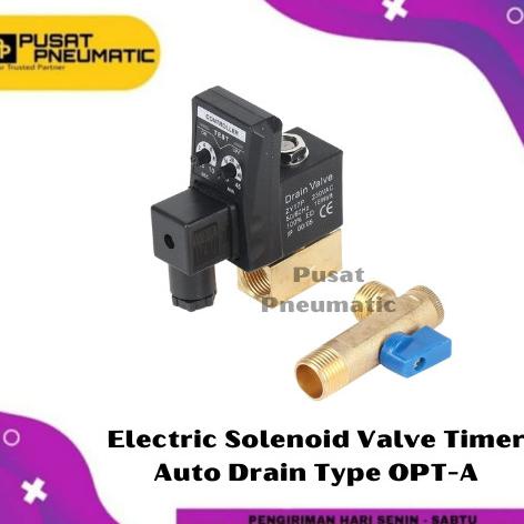 Jual 1/2" Electric Solenoid Valve Timer Auto Drain 16Bar 230 Vac Split ...