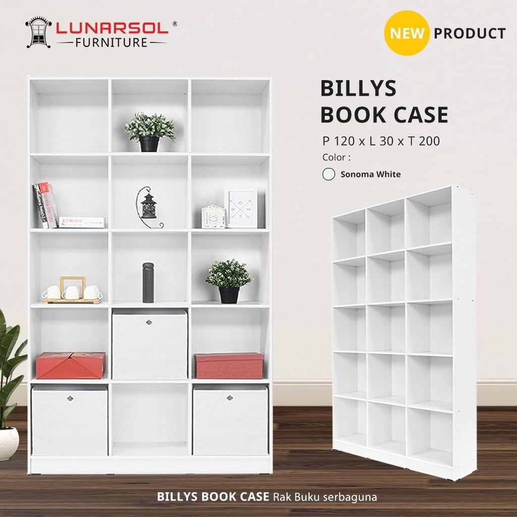 Jual Rak Serbaguna Lunar Billys rak pajangan rak buku rak arsip rak ...