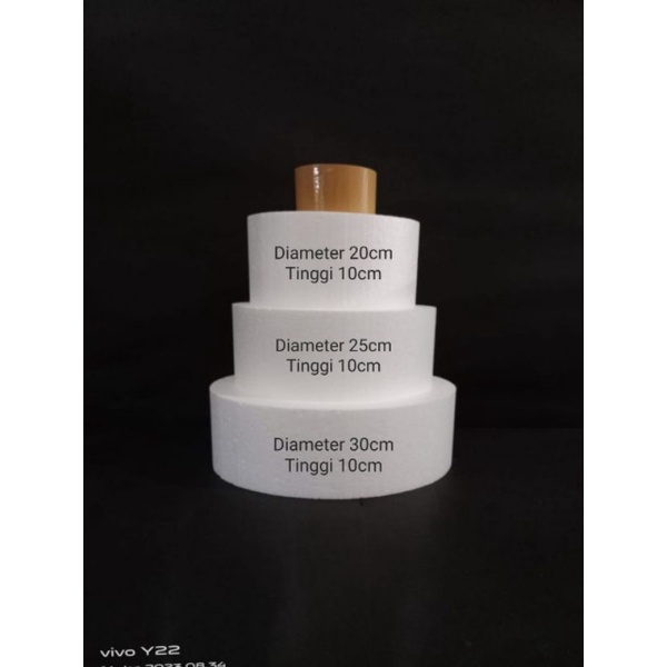 Jual Styrofoam Dummy Cake Set 3 Susun Tinggi 30cm Gabus Kue Tingkat ...