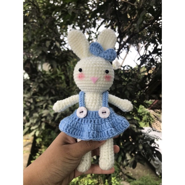 Jual Boneka Rajutan Kelinci/Boneka bunny custom/boneka rajutan | Shopee ...