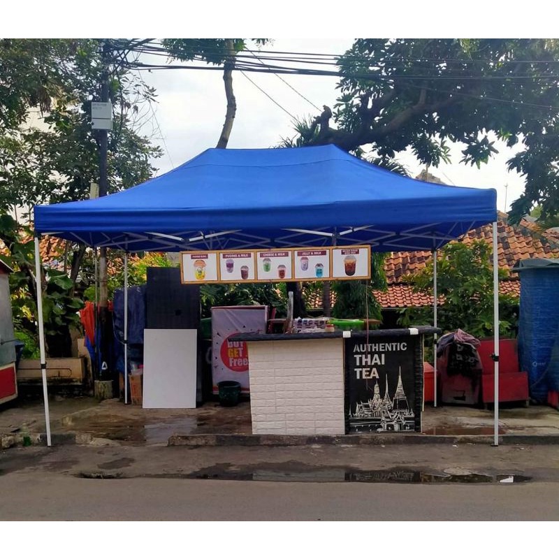 Jual Tenda Lipat Premium Besi Putih Ukuran 3mtr X 4.5mtr Ketebalan Besi ...