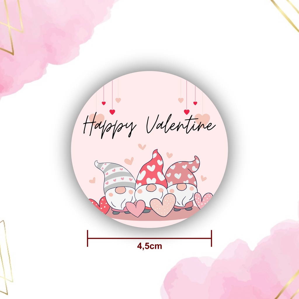 Jual Stiker Label Happy Valentine's Day Sticker Valentine Day Selamat ...