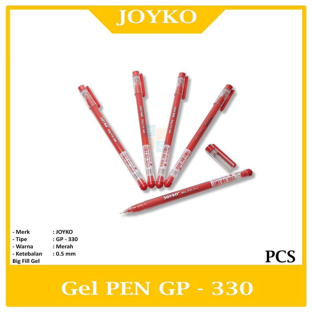 Jual Joyko Gel Pen GP-330 Big Fill Gel 0.5 mm Pcs | Shopee Indonesia