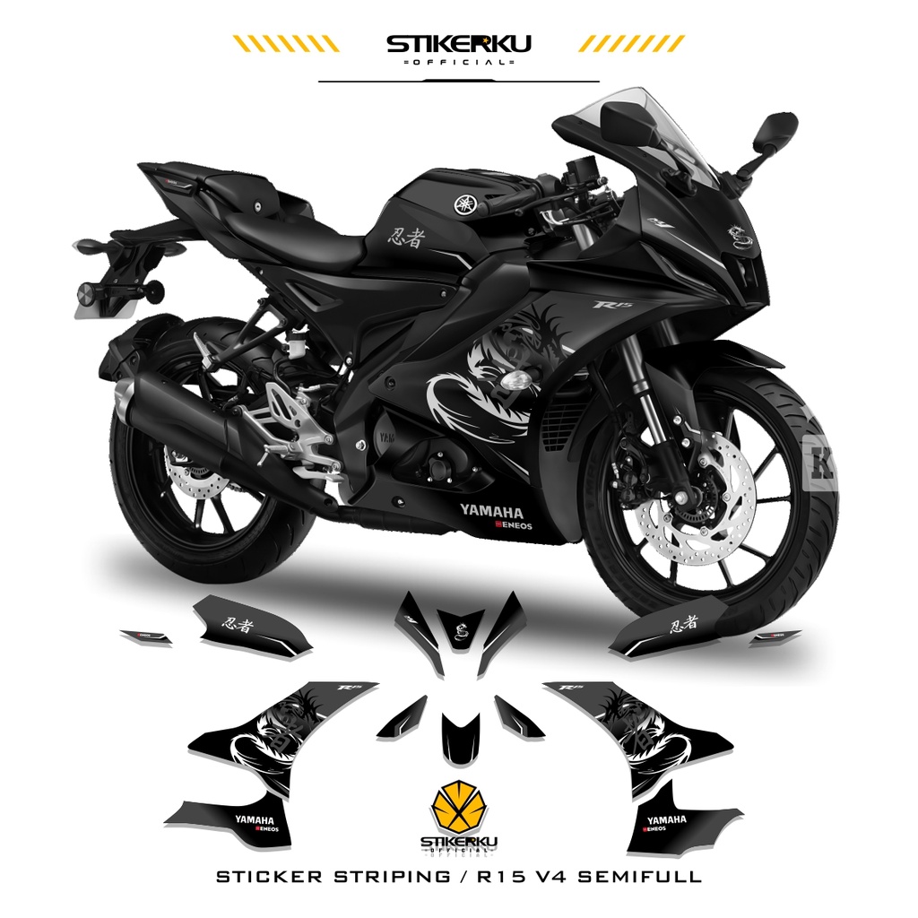 Jual STRIPING R15 V4 SEMIFULL / R15 V4 MOTIF 2 DRAGON / SEMIFULL R15 V4 ...