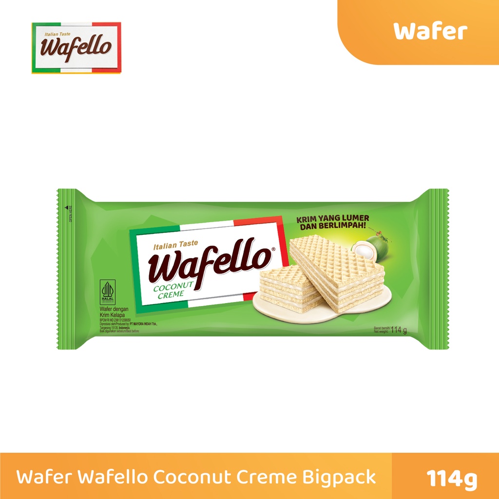 Jual Wafer Wafello Coconut Creme Bigpack | Shopee Indonesia