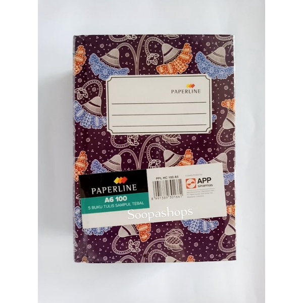 Jual Buku Tulis Sampul Tebal Paperline A6 Isi 100 Lembar Harga 1 Buku ...