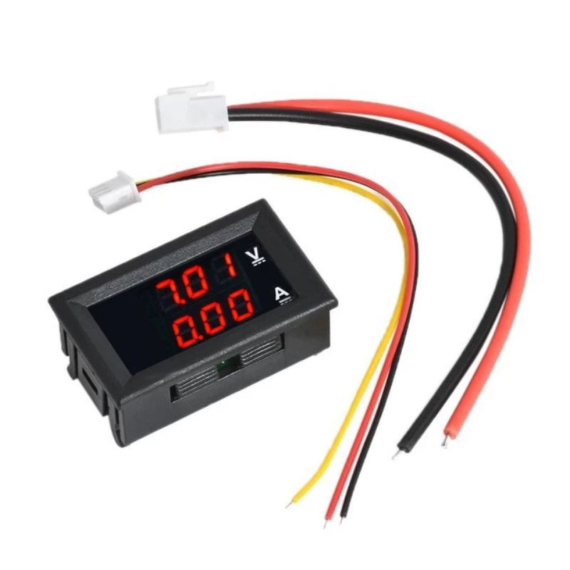 Jual Voltmeter Amperemeter DIGITAL 0-100V 10A Display Combo Dual Volt Meter Ampere Meter Ammeter ...