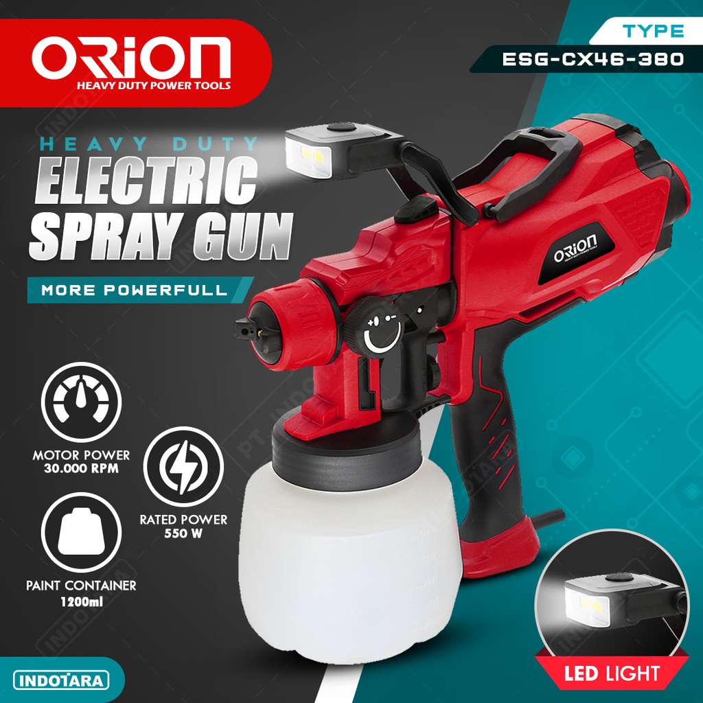 Jual Alat Cat Semprot Spray Gun Dengan Lampu LED - Orion ESG-CX46-380 ...