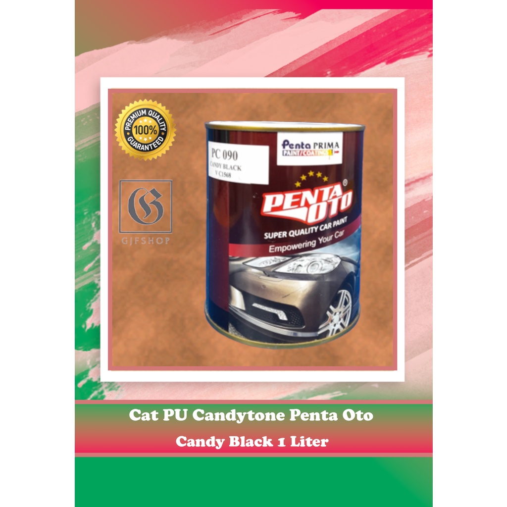 Jual Cat PU CandyTone Penta Oto Candy Black PC090 1 Liter | Shopee ...