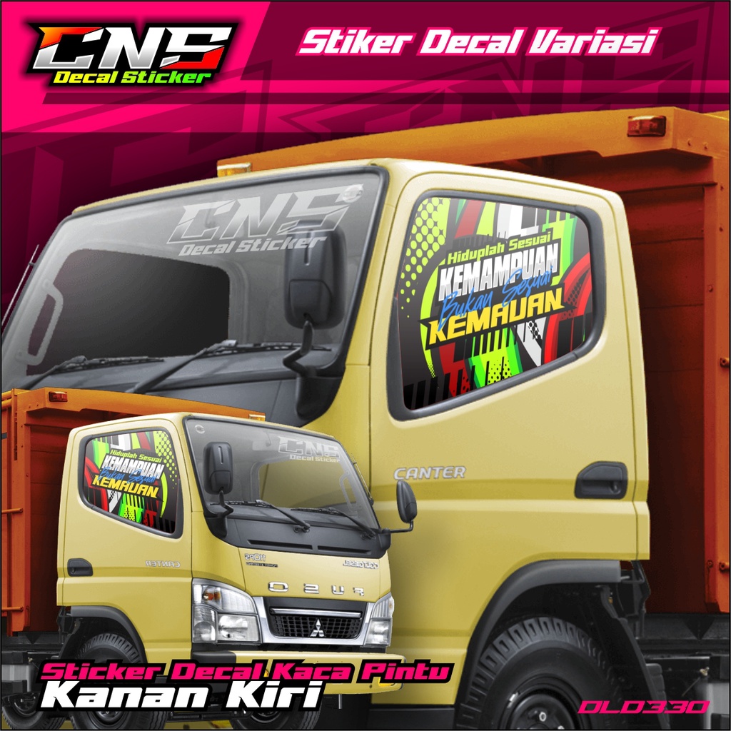 Jual Stiker Variasi Decal Kaca Pintu Depan All Truk Bisa Untuk Semua ...
