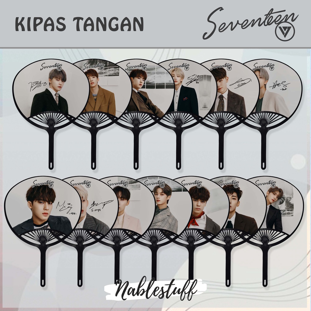 Jual Kipas Tangan Seventeen // Kipas Kerang // Merchandise Kpop ...