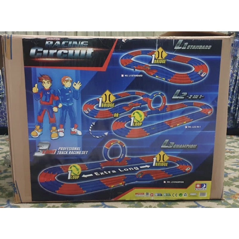 Jual Track 3 jalur arena Bermain Tamiya Extra Long Bonus 2 Rintangan ...