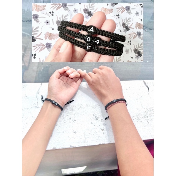 Jual Gelang anyam anyaman rajut inisial BISA REQUEST INISIAL / TANGGAL ...