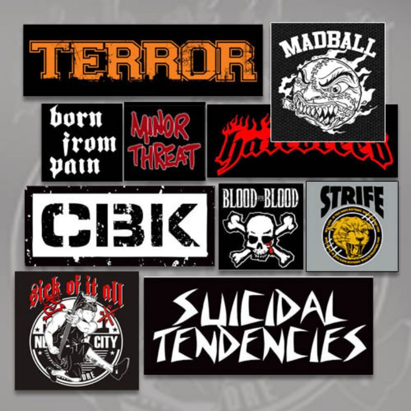 Jual Sticker band Hardcore / 1 pack lokal (13 pcs)/ 1 pack luar (15 pcs ...