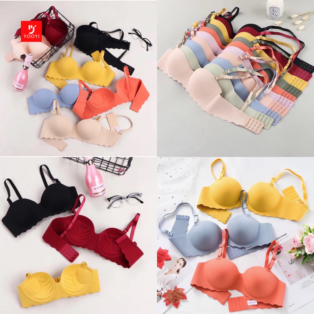 Jual Yooyi Bra Wanita Half Cup Polos Seksi Busa Tebal Sexy Invisible BH ...
