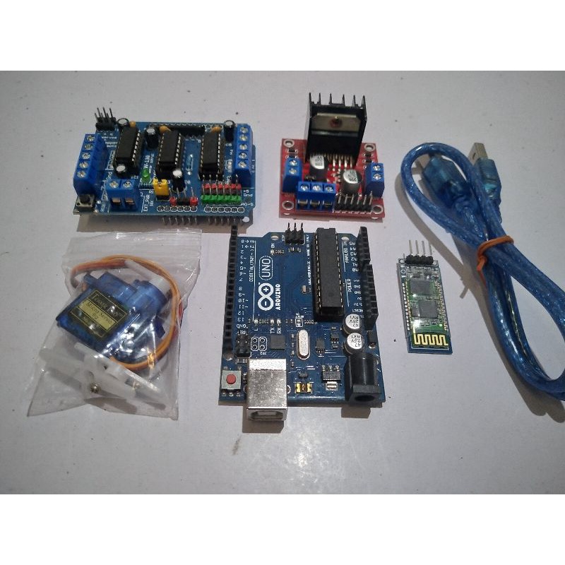 Jual arduino Uno, motor Driver, servo SG90 dan bluetooth HC-06 | Shopee ...