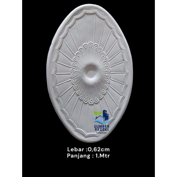 Jual Lis/List Profil Gypsum Plafon, Bunga Lampu Motif Oval Merak Besar ...