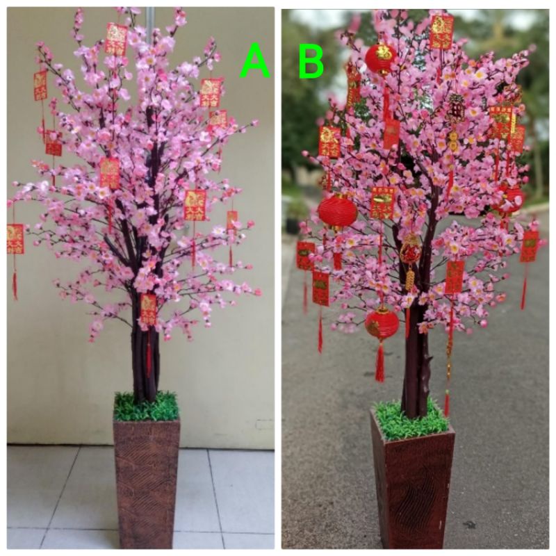 Jual Pohon bunga Imlek meihua angpao 175cm 2 meter an 2 m sincia sakura ...