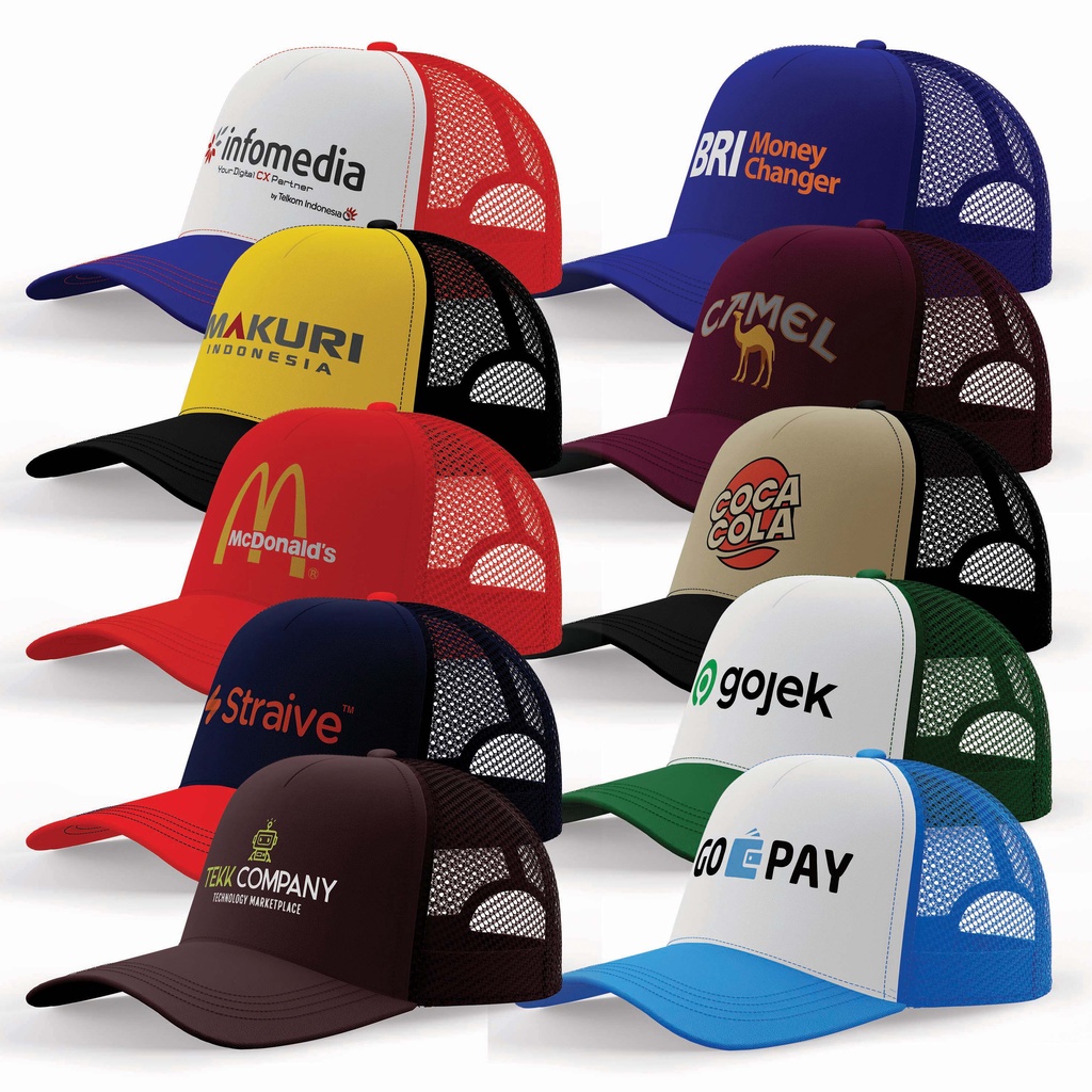 Jual Topi Trucker Custom Premium, Event, Gathering, Full Cotton, Cap ...