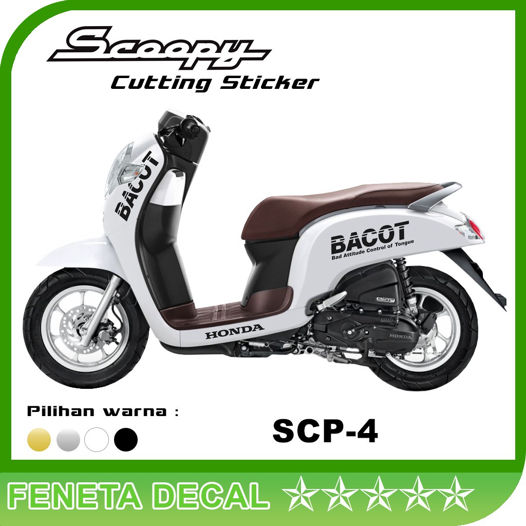 Jual iko stiker shop Cutting Sticker Motor Scoopy Bacot bisa untuk ...